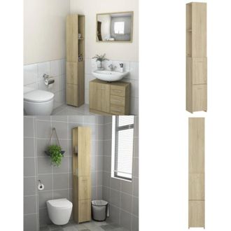vidaXL Vidaxl - Badschrank Sonoma-Eiche 25x26,5x170 cm Holzwerkstoff - Badeschrank - Holzschrank - Badezimmerm&ouml;bel - Aufbewahrungsschrank - Sonoma