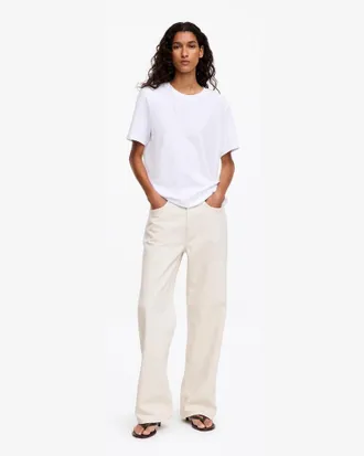 Arket CORAL Wide Jeans -Wei&szlig;