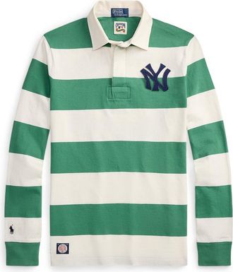 Ralph Lauren Rugby-Shirt mit New York Yankees-Aufn&auml;her, Classic Fit in
