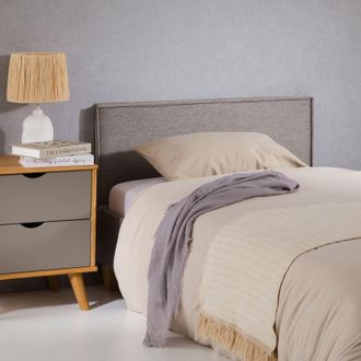 IDIMEX Kopfteil Anisa gepolstert 90cm grau - Elegantes Bettkopfteil in Melange-Optik, Headboard mit Stoffbezug, langlebig und bequem, Bettrückwand