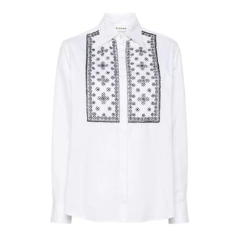 P.A.R.O.S.H. Creme Shirt - - Blouses & Shirts - Damen - Wei&szlig; - XS