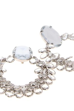 Givenchy Womens Embellished Metal Broken Chandelier Earrings Anticsilvery Spille