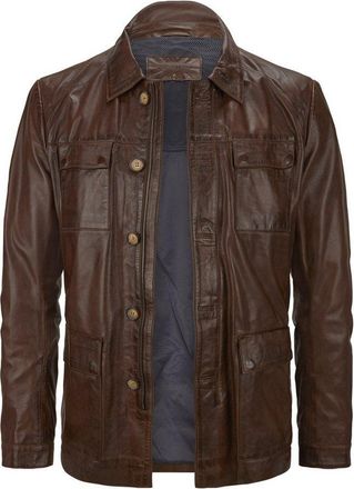 Milestone Lederjacke MSArturo Fieldjacke aus handgewachstem sehr d&uuml;nnem Lammleder