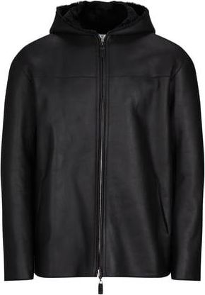 Emporio Armani Blouson en cuir oversize