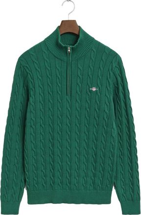 GANT Troyer aus Baumwollstrick mit Zopfmuster und Logo-Stickerei in