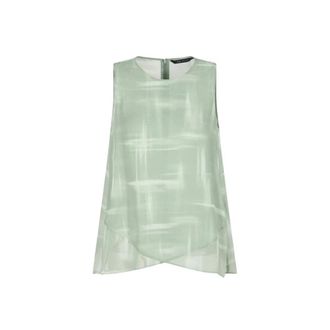 Emporio Armani Chiffon Viskose Asymmetrisches Top - - Tops - Damen - Gr&uuml;n - XL
