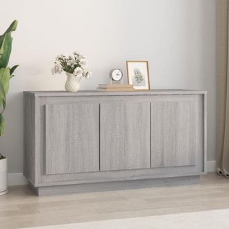 vidaXL Buffet sonoma gris 102x35x55 cm bois ding&eacute;nierie Vidaxl