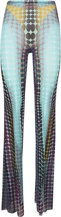 Jean Paul Gaultier Femme, Pantalons, Multicolore, Taille: 42 FR Re-Edition Flare Pantalons
