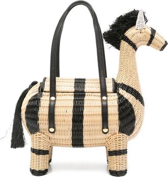 Serpui Lewis Zebra Striped Tote Bag