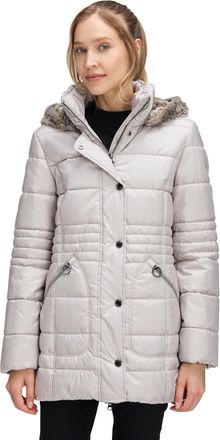 Betty Barclay Damen Outdoorjacke mit Abnehmbarer Kapuze 46, Silver Cloud