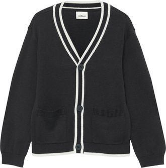 s.Oliver Cardigan mit Kontraststreifen und aufgesetzten Taschen