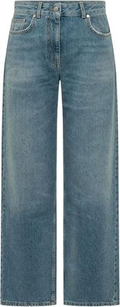 Palm Angels Jean Large Taille Haute - Femme - Jeans - Bleu - Taille: W25