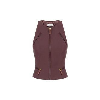 Elisabetta Franchi Top mit Rei&szlig;verschlussdetails - - Tops - Damen - Rot - XL