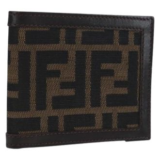 Fendi Pre-owned Vintage Zucca Bifold Wallet - Femme - Pre-owned - Brun - Taille: ONE Size
