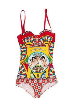 Dolce & Gabbana Print Balconette Swimsuit Size XS