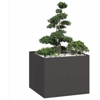 vidaXL Jardini&egrave;re noir 100x100x80 cm acier - Vidaxl