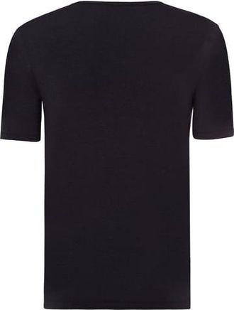 Hanro T-shirt col V en coton m&eacute;lang&eacute;