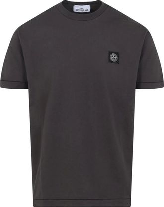 Stone Island Homme, Tops, Gris, Taille: M Cotton T-Shirt