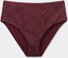 Calzedonia Bikinihose Mit Hohem Bund Precious Jacquard Bordeaux