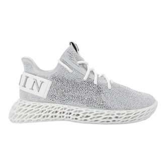 Philipp Plein Runner Sneakers Skeleton Wildleder mit Strass - - Shoes - Damen - Grau - 38 EU