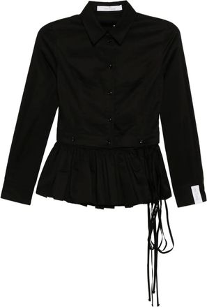 Rokh chemise à ourlet péplum - Noir