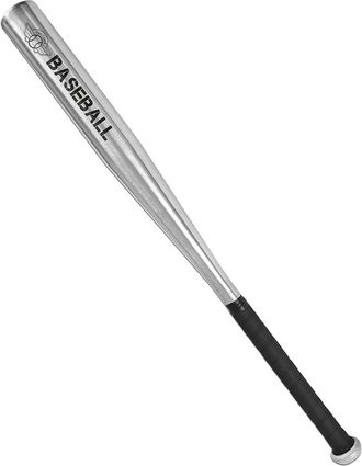 Normani Baseballschl&auml;ger aus Holz oder Aluminium mit rutschfestem Griff Farbe Aluminium Gr&ouml;&szlig;e 40