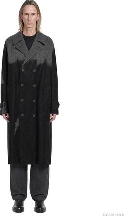 Yohji Yamamoto Needle Punched Herringbone Coat