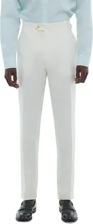 Fursac Pantalon ajust&eacute; en lin &agrave; chevrons - Taille 36 - Homme