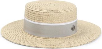 Maison Michel Femme, Accessoires, Beige, Taille: S Raffia Hat