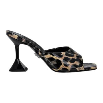 Philipp Plein Femme, Chaussures, Noir, Taille: 35 EU Sandales &agrave; Talons Mi-Hauts en Cuir Verni