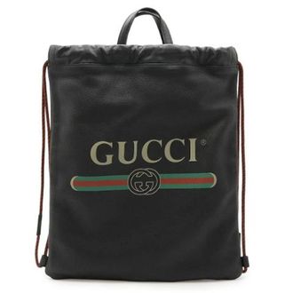 Gucci Pre-owned Lederrucksack - - Pre-owned - Damen - Schwarzk - ONE SIZE