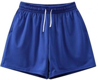 Generic Short de sport pour homme avec poches - Respirant - Maille l&eacute;g&egrave;re - Taille &eacute;lastique - Cordon de serrage - Coupe ample - Longueur genou - Short de spo