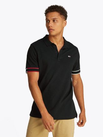 Tommy Jeans Plus Poloshirt TJM SLIM FLAG CUFF POLO EXT Gro&szlig;e Gr&ouml;&szlig;en