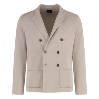 Drumohr Gestrickter Baumwollblazer - - Jackets - Herren - Beige - XL