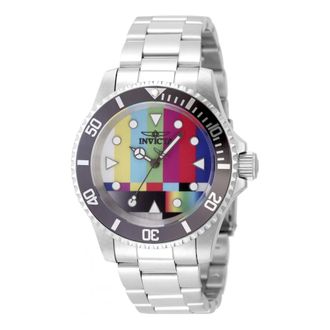 Invicta Homme, Accessoires, Gris, Taille: ONE Size Pop Art - Montre Ronde Audacieuse