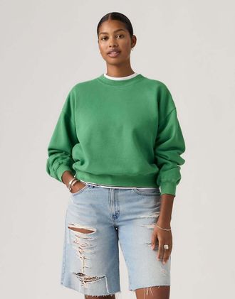 Levi's Vintage - Sweat grunge coupe carr&eacute; - Vert