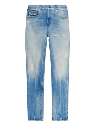 Diesel jean 2019 D-Strukt &agrave; effet us&eacute; - Bleu