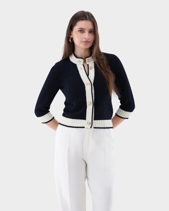 van Laack Strickjacke aus Boucl&eacute;-Strick