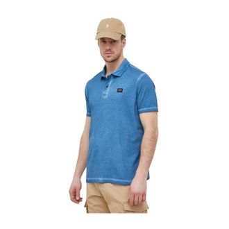 Paul & Shark Baumwoll-Polohemd mit ikonischem Abzeichen - - Tops - Herren - Blau - 2XL