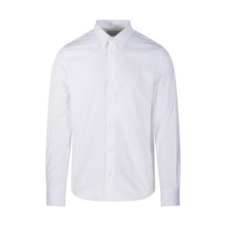 Ami Homme, Chemises, Blanc, Taille: L Chemise Tailleur en Popeline de Coton