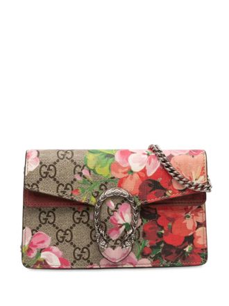 Gucci 2016-2025 mini GG Supreme Blooms Dionysus Umh&auml;ngetasche - Braun