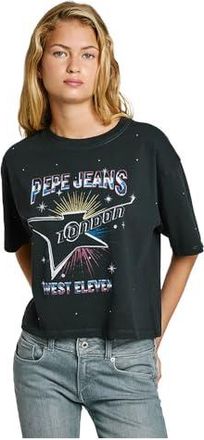 Pepe Jeans London Louise T-Shirt, Noir (Black), XS Femme