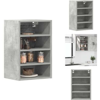 vidaXL H&auml;ngeschrank Betongrau 40x29,5x60 cm Holzwerkstoff - H&auml;ngeschrank - H&auml;ngeschr&auml;nke - K&uuml;chenschrank - Aufbewahrungsschrank