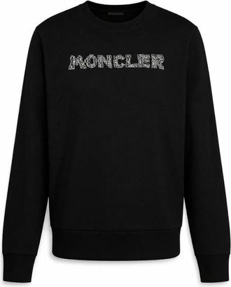 Moncler Homme, Sweatshirts et sweats &agrave; capuche, Noir, Taille: L SweaT-shirt Logo Brod&eacute;