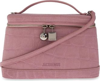 Jacquemus Suede Vanity Bag Petit Vanity - - Bags - Damen - Rosa - ONE SIZE