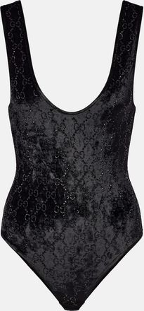 Gucci Body GG aus Chenille mit Kristallen