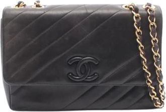 Chanel Sac bandouli&egrave;re Vintage Pre-owned - Femme - Pre-owned - Noir - Taille: ONE Size