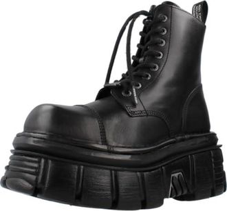 New Rock Femme New Mili Cuir Black Bottes 39 EU
