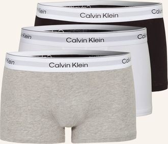 Calvin Klein 3er-Pack Boxershorts Icon Cotton Stretch Low Rise grau
