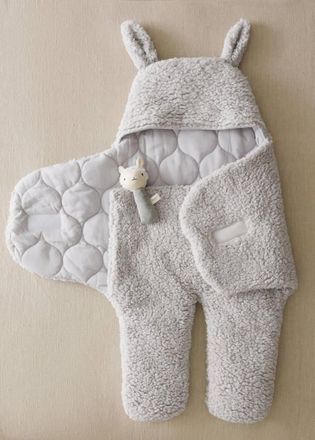 Mango Manteau de promenade en fourrure gris - Home - 9-12 mois - MANGO HOME
